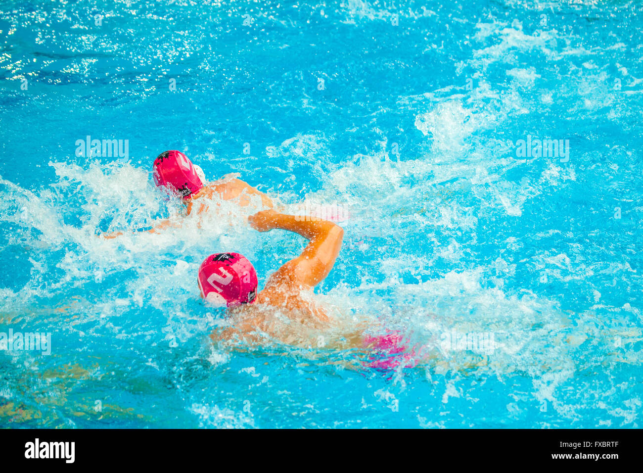 male water polo match Stock Photo - Alamy
