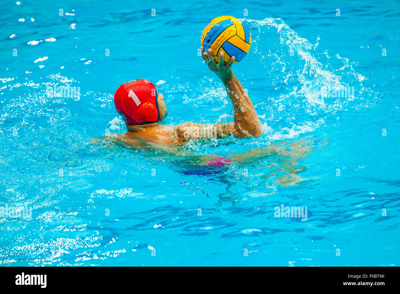 male water polo match Stock Photo - Alamy