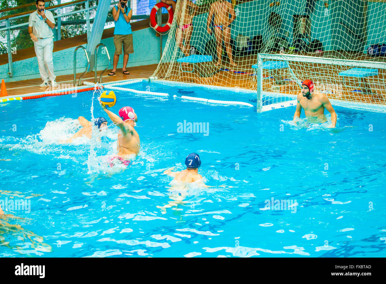 male water polo match Stock Photo - Alamy