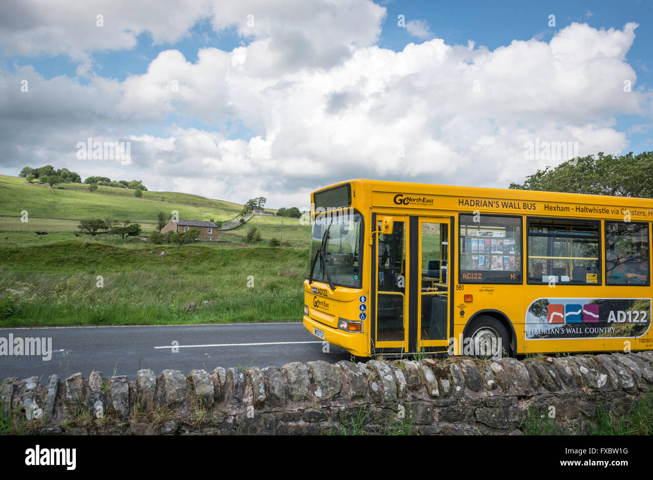 The AD122 bus that runs between Hexham and Greenhead in the summer ...