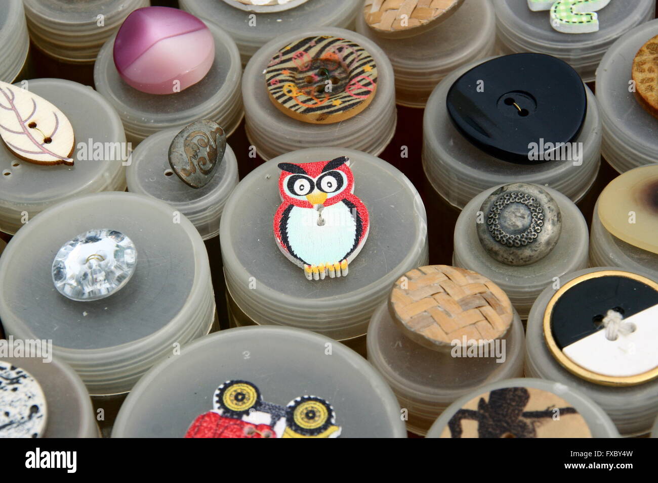 Colorful assortment of buttons, flea market, Germany Stock Photo - Alamy