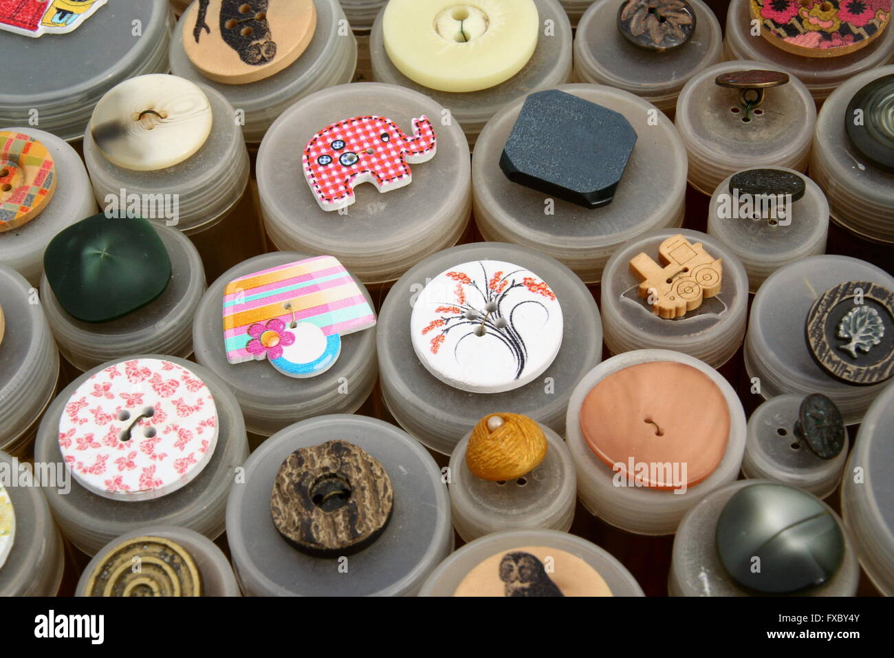 Colorful assortment of buttons, flea market, Germany Stock Photo - Alamy