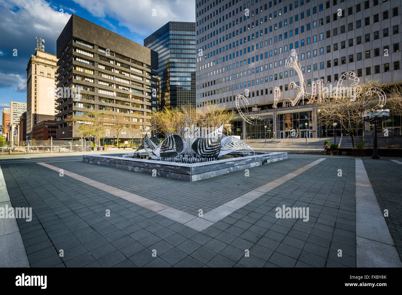 Buildings and plaza in downtown Baltimore, Maryland Stock Photo - Alamy
