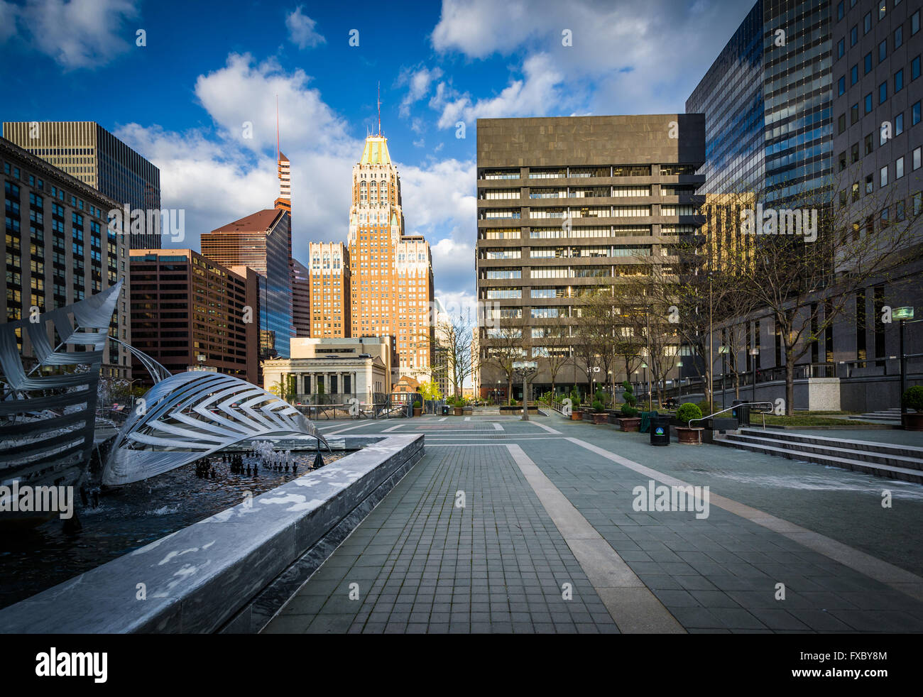 Buildings and plaza in downtown Baltimore, Maryland Stock Photo - Alamy