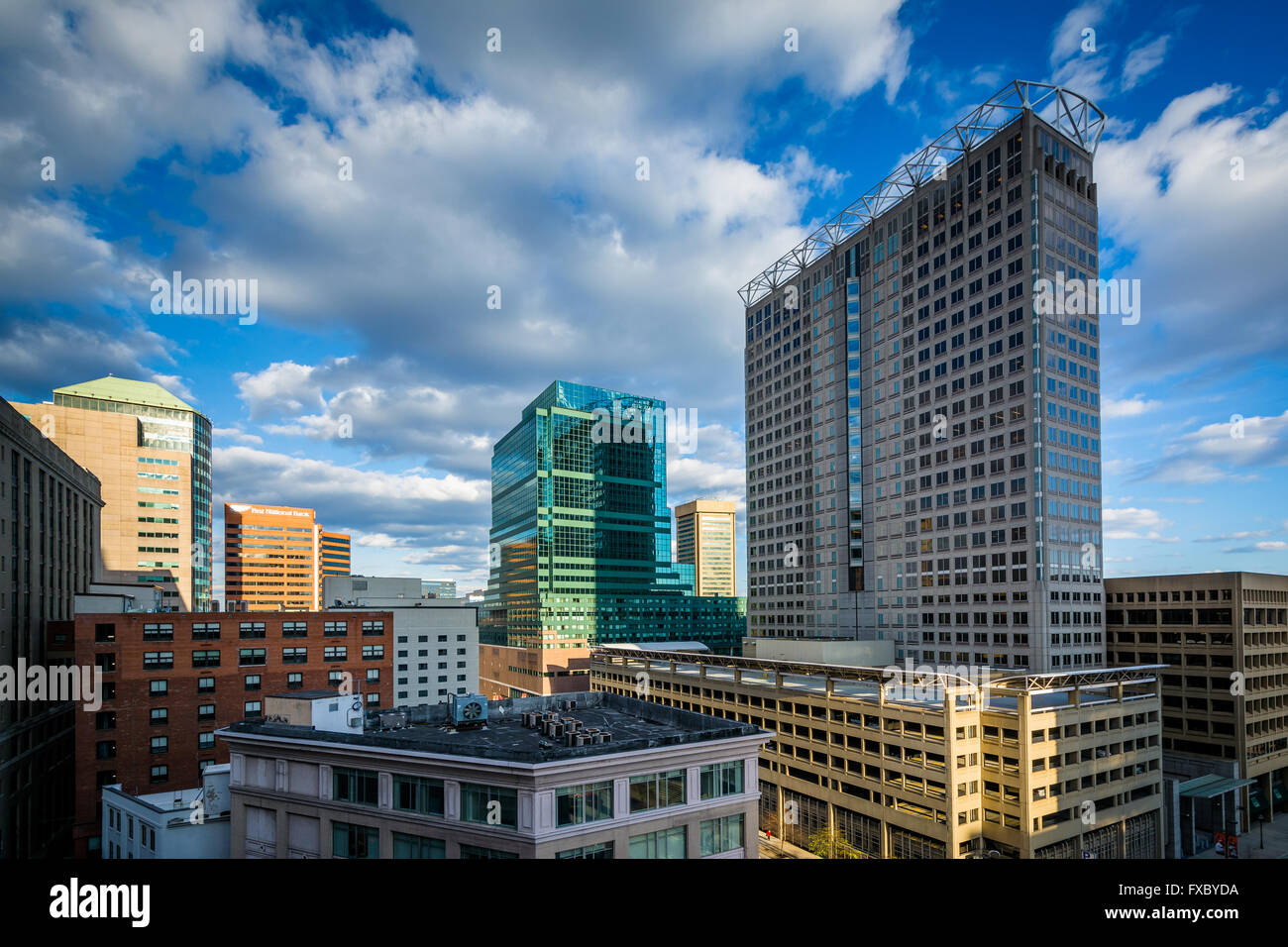 View of buildings in downtown Baltimore, Maryland Stock Photo - Alamy