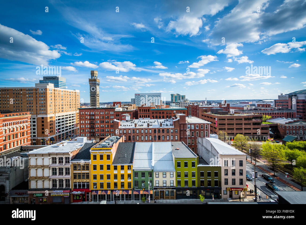 View of buildings in downtown Baltimore, Maryland Stock Photo - Alamy