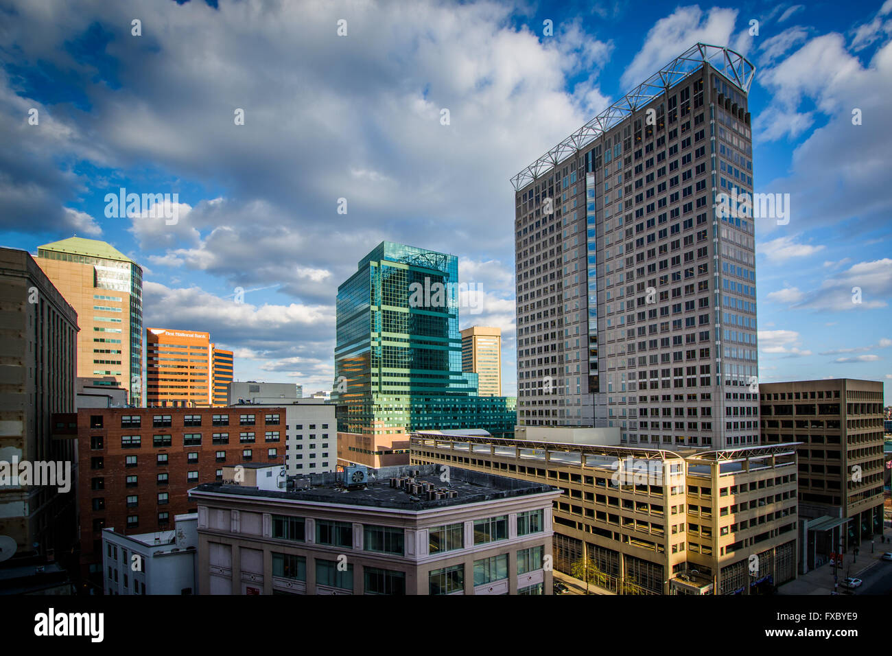 View of buildings in downtown Baltimore, Maryland Stock Photo - Alamy