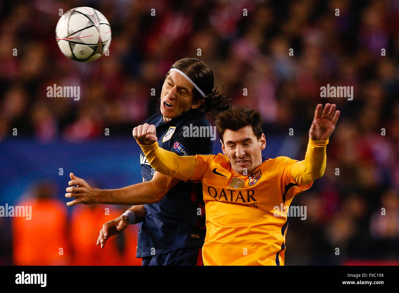 Madrid, Spain. 13th Apr, 2016. Filipe Luis Kasmirski (3) Atletico de ...