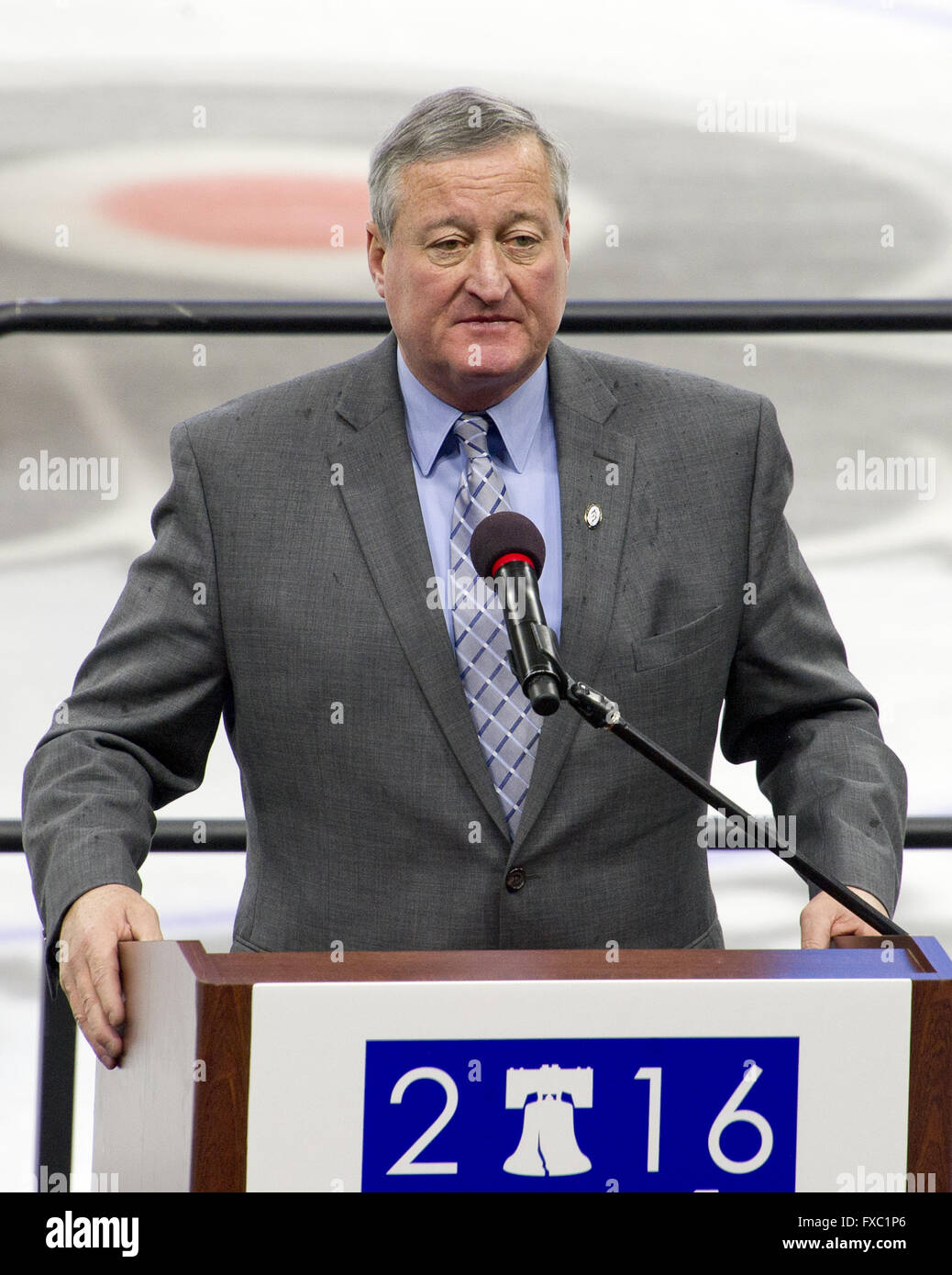 Philadelphia, Pennsylvania, USA. 12th Apr, 2016. Mayor Jim Kenney ...