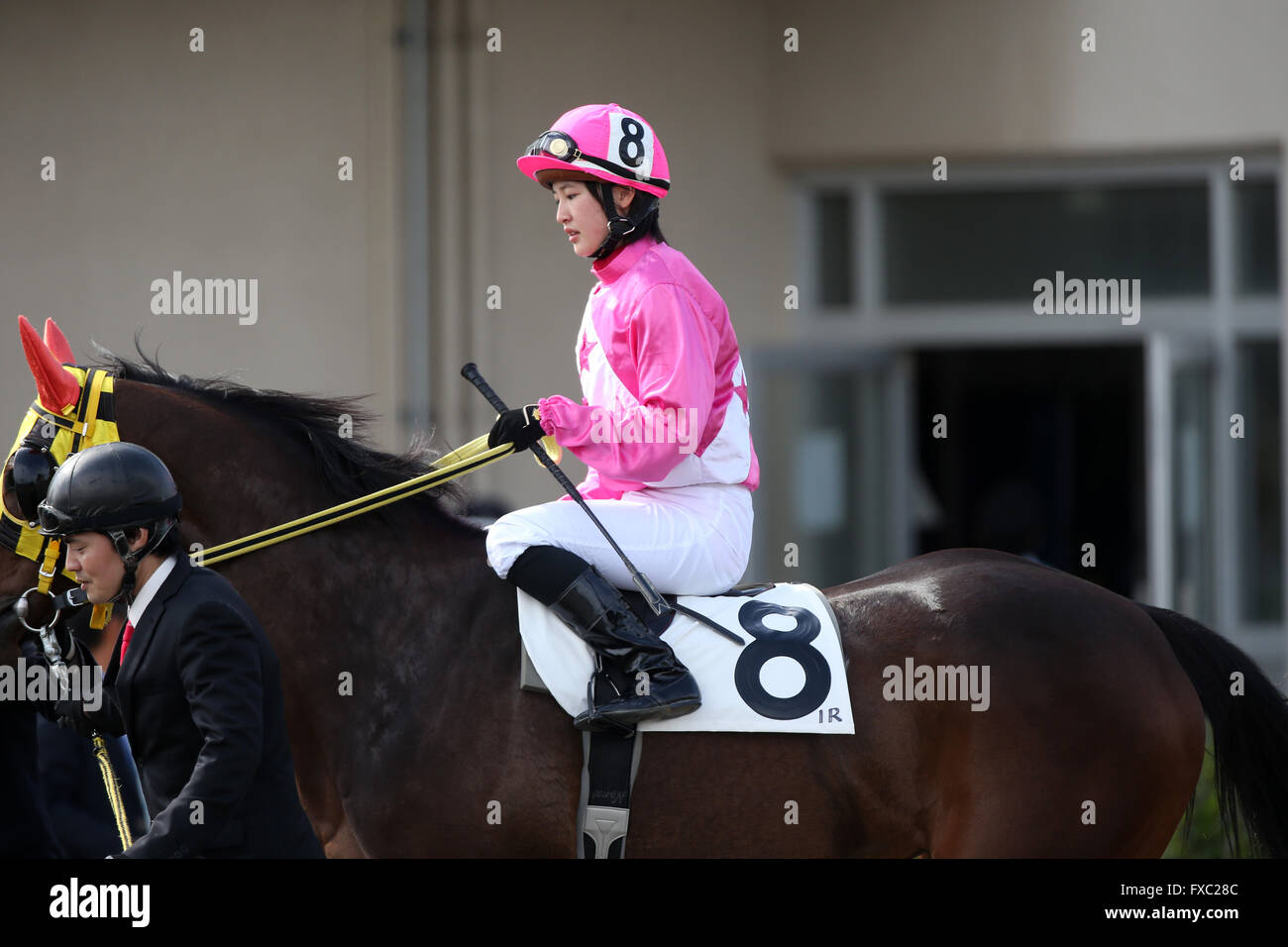 Funabashi, Chiba, Japan. 13th Apr, 2016. Nanako Fujita Horse Racing ...