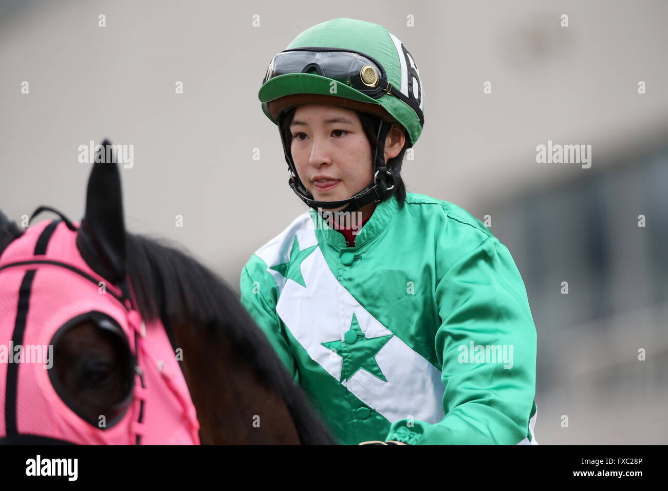 Funabashi, Chiba, Japan. 13th Apr, 2016. Nanako Fujita Horse Racing ...