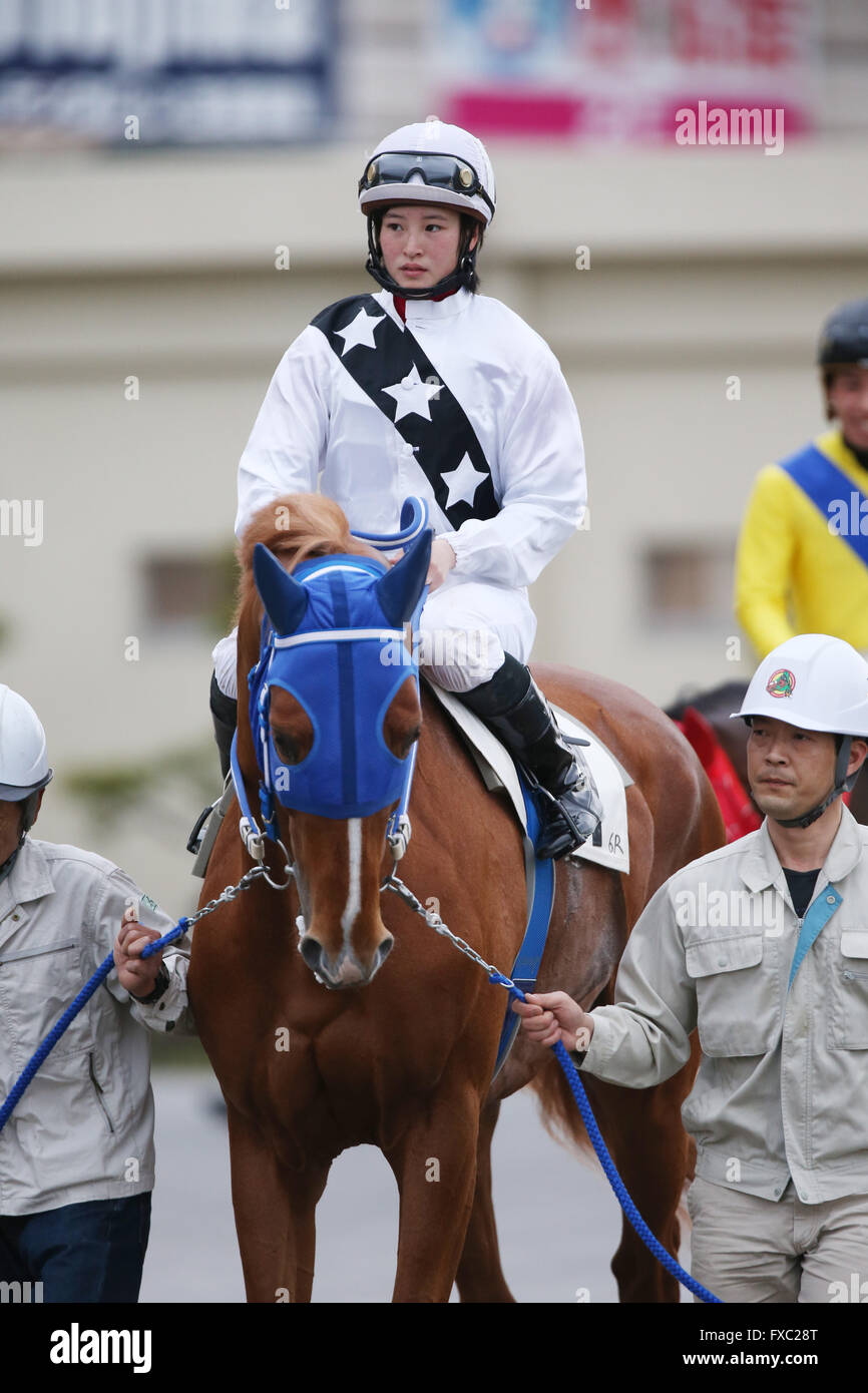 Funabashi, Chiba, Japan. 13th Apr, 2016. Nanako Fujita Horse Racing ...