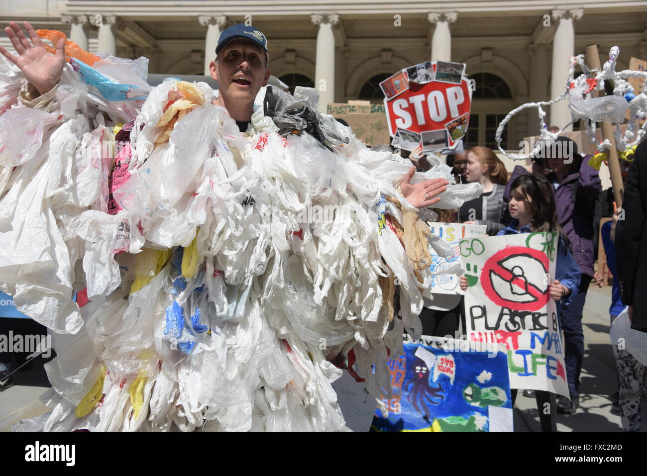 New York City, United States. 13th Apr, 2016. Plastic Bag Monster ...