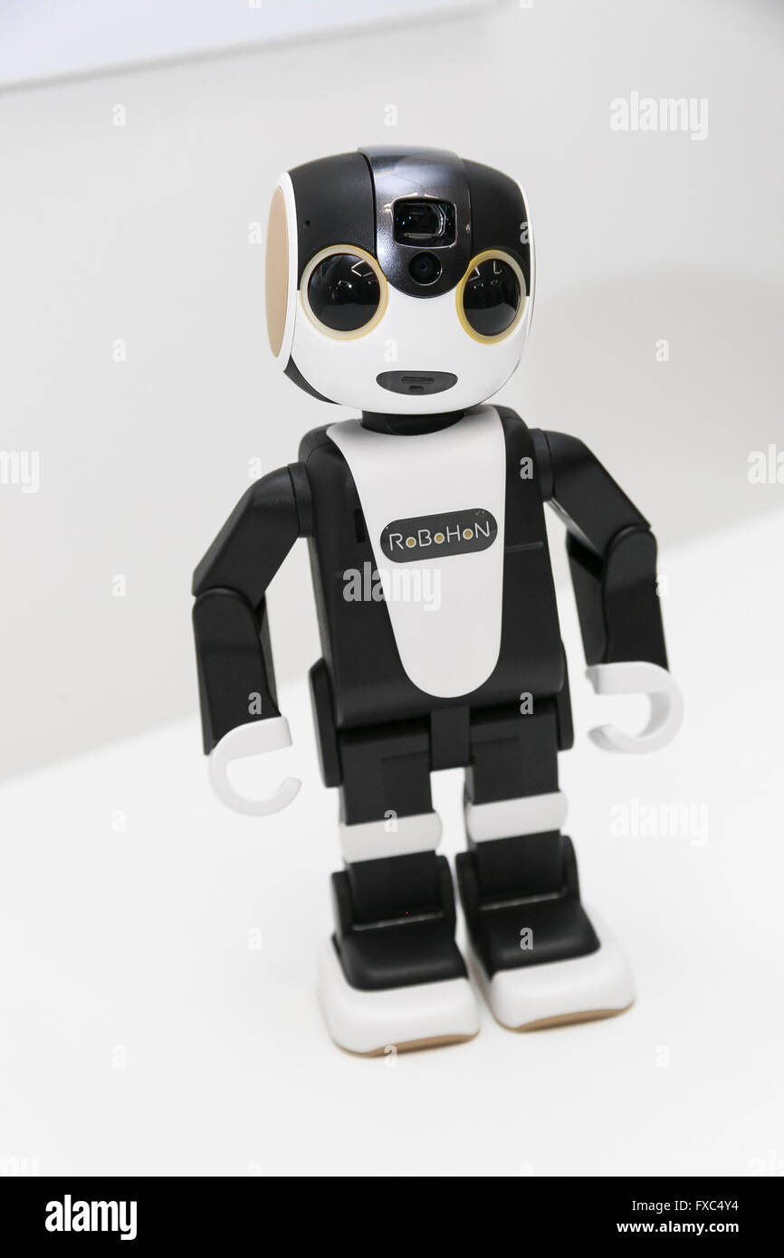 Tokyo, Japan. 14th April, 2016. Sharp introduces the RoBoHoN at a ...