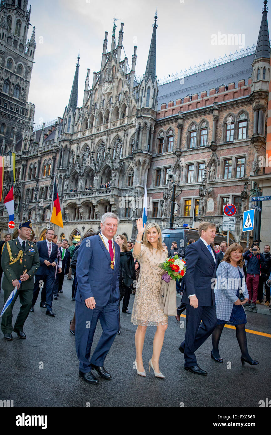 Munchen, Germany. 13th Apr, 2016. King Willem-Alexander and Queen ...