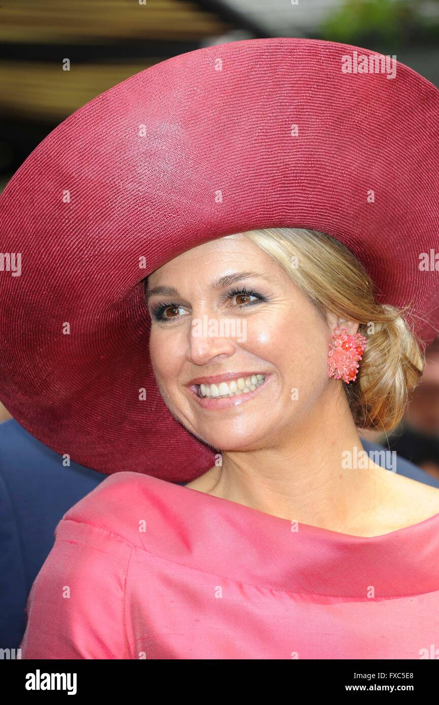 Koenigin Maxima der Niederlande bei ihrem Besuch in Bayern auf dem ...