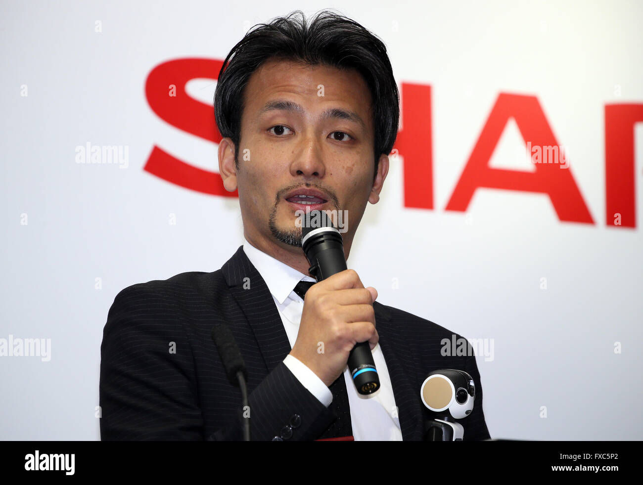 Tokyo, Japan. 14th Apr, 2016. Japan's robot creator Tomotaka Takahashi ...