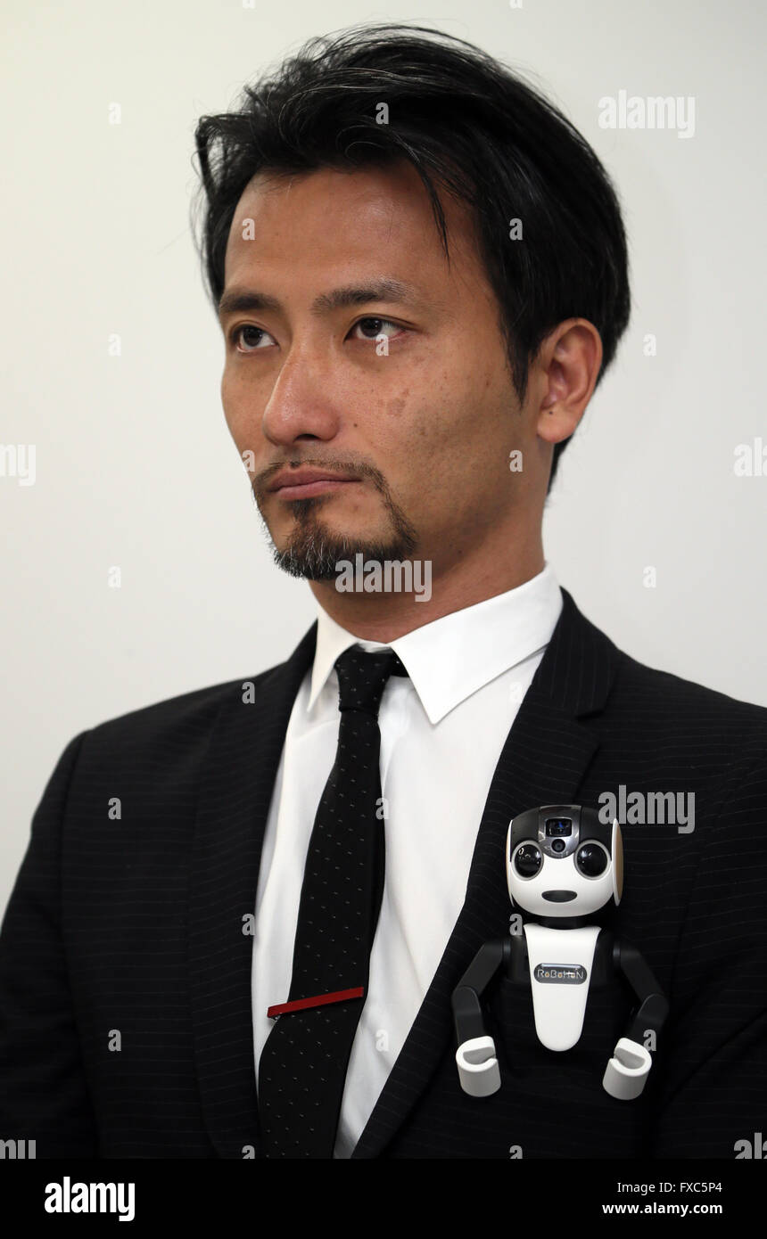 Tokyo, Japan. 14th Apr, 2016. Japan's robot creator Tomotaka Takahashi ...