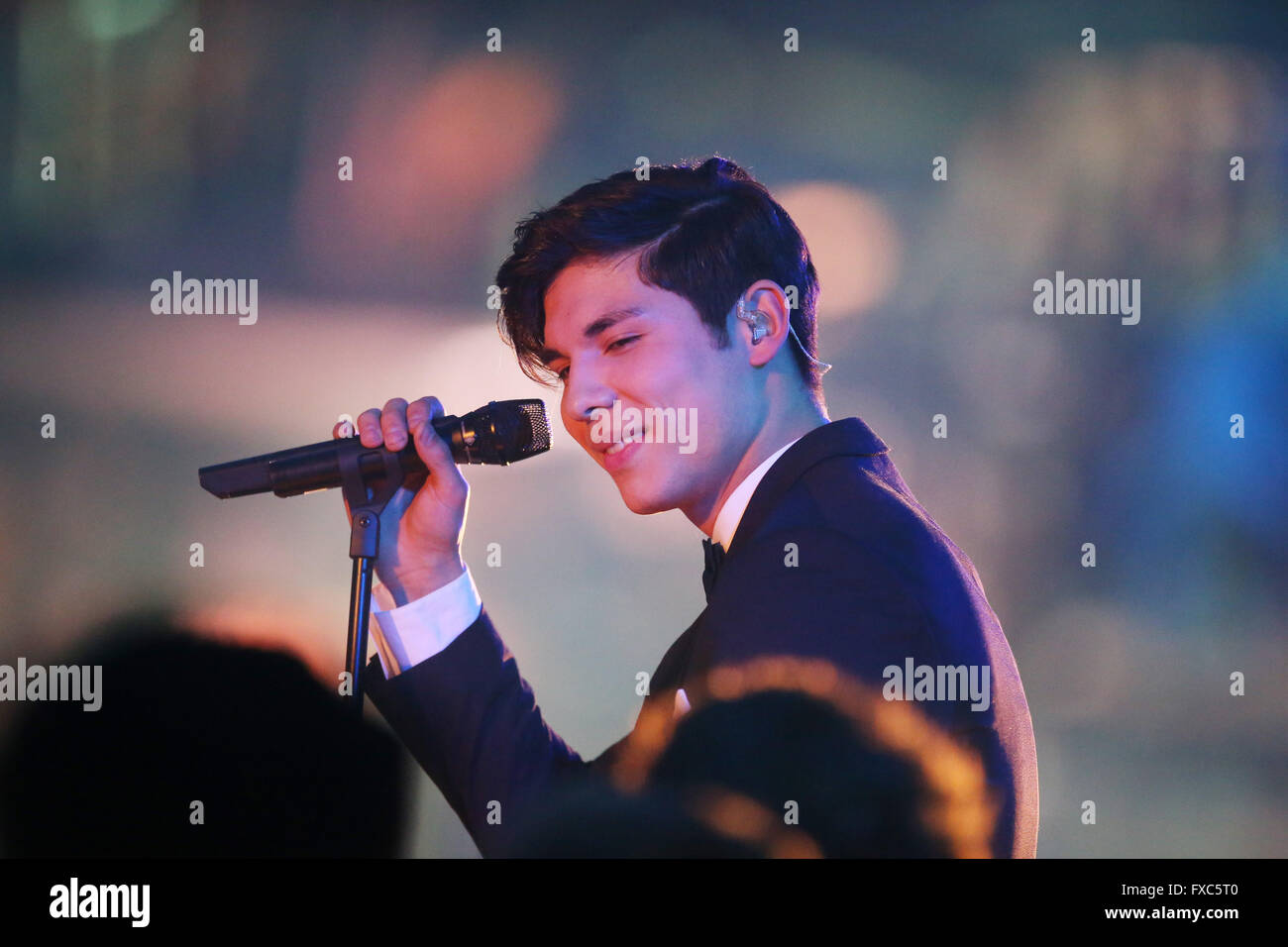 Merkers, Germany. 13th Apr, 2016. Contestant Mark Hoffmann during the ...