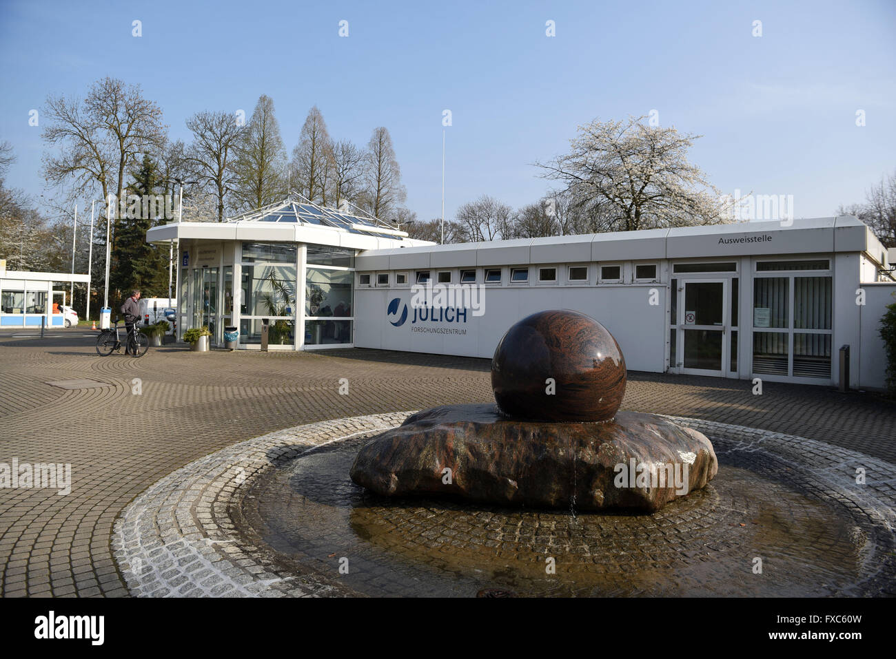 The entrance to the former nuclear research center in Juelich, Germany ...
