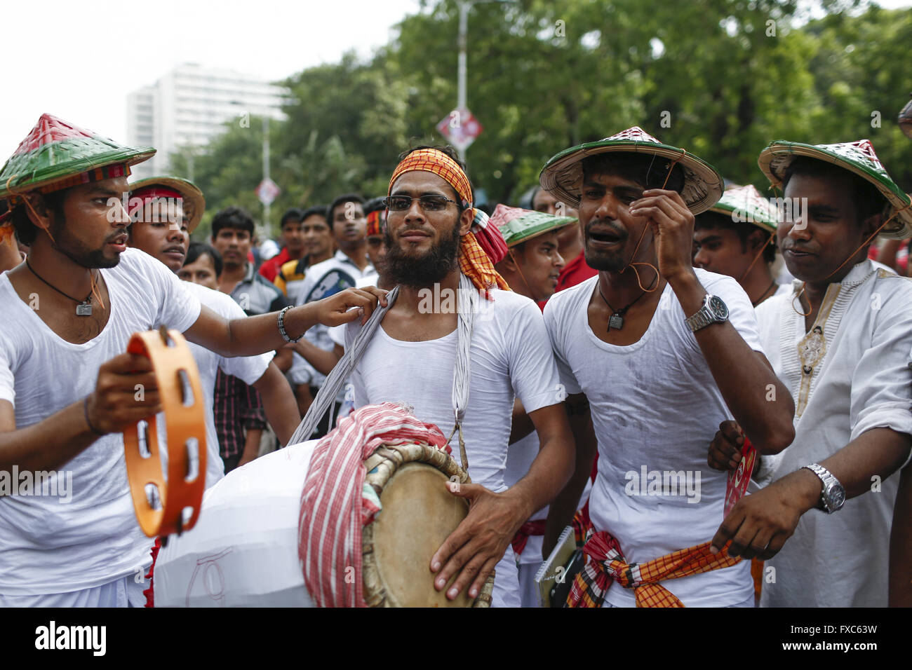 Dhaka, Bangladesh. 14th Apr, 2016. Bangladeshi people attend a rally in ...