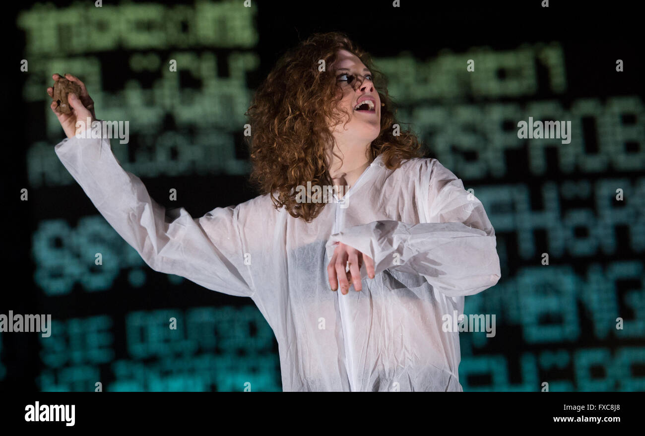 Munich, Germany. 14th Apr, 2016. Actress Julia Riedler performs on ...