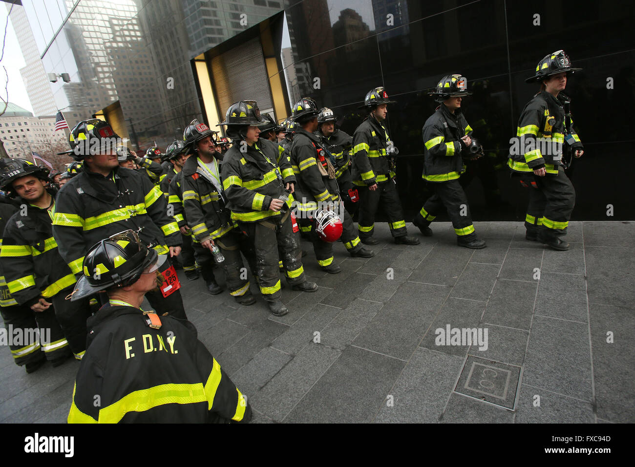 New York City, NY, USA. 13th Mar, 2016. FDNY firefighters begin their ...