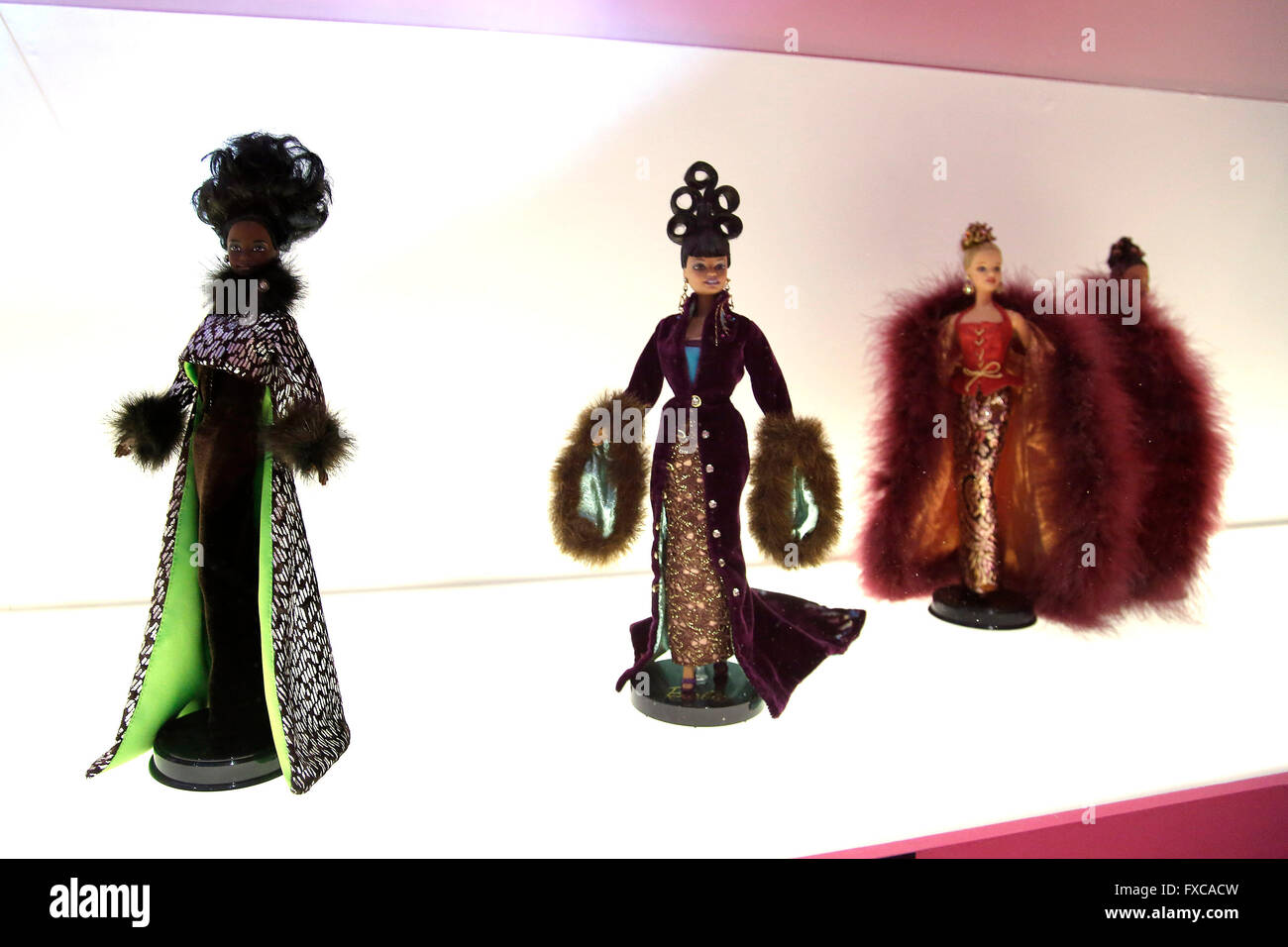 Rome, Italy. 14th April, 2016. Coloured Barbies Museum of Vittoriano ...