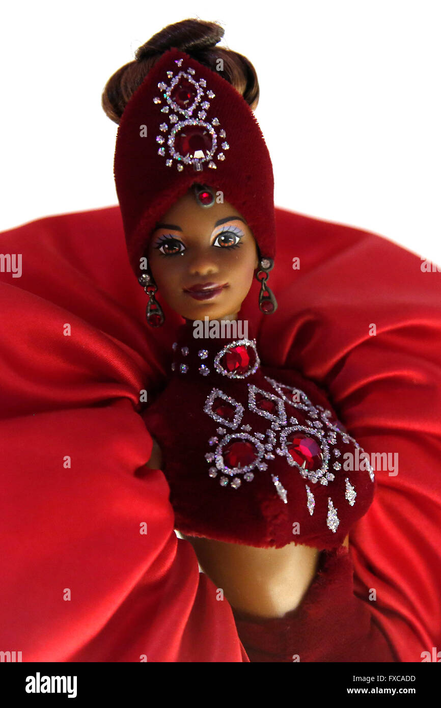 Rome, Italy. 14th April, 2016. Coloured Barbie Museum of Vittoriano ...