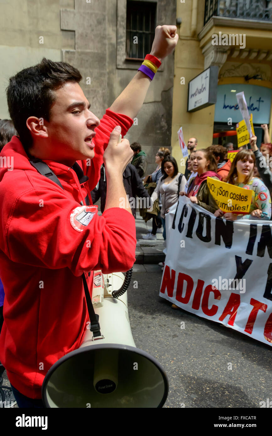 Demonstration by students againt new degree programmes Stock Photo - Alamy