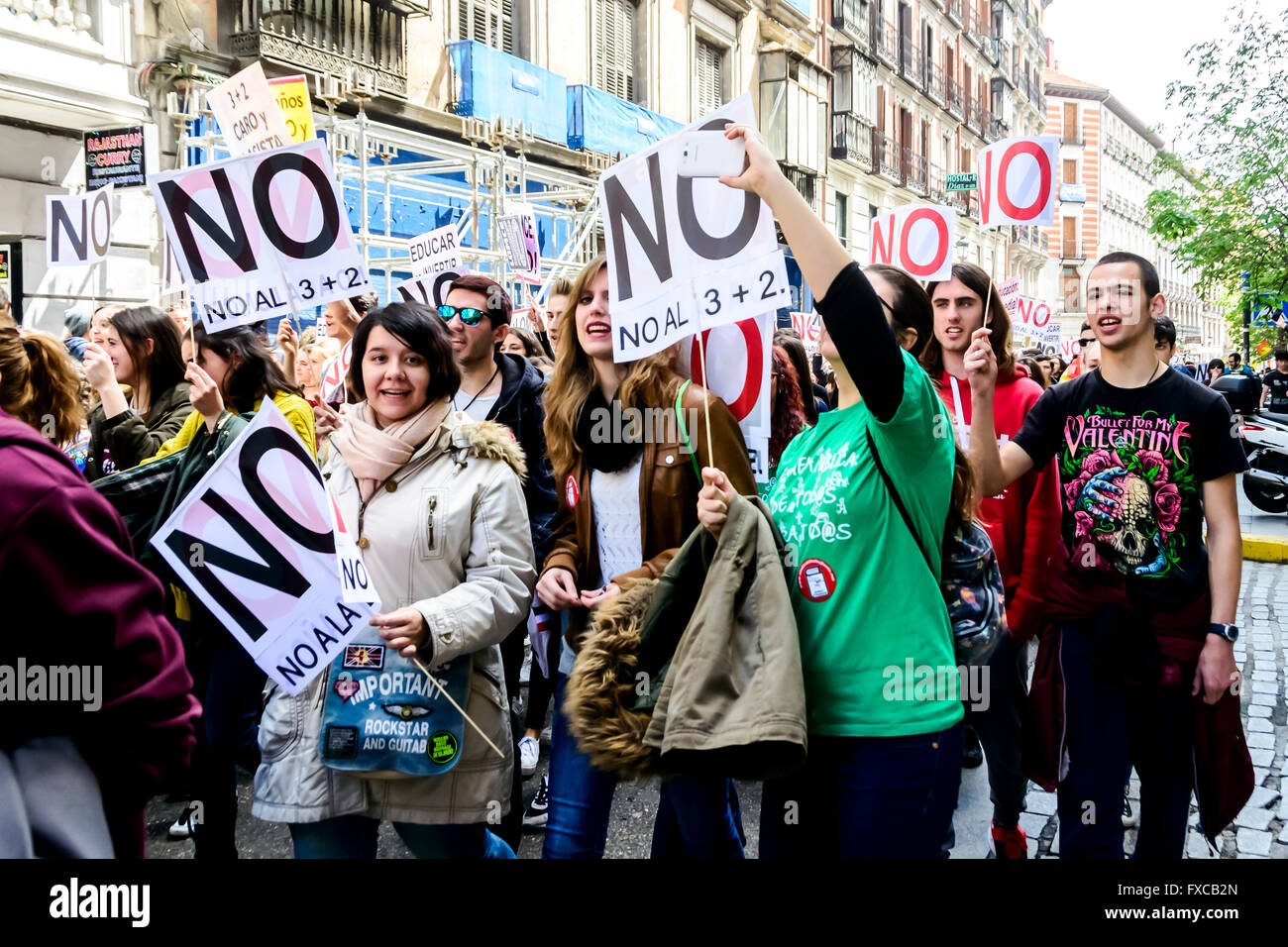 Demonstration by students againt new degree programmes Stock Photo - Alamy