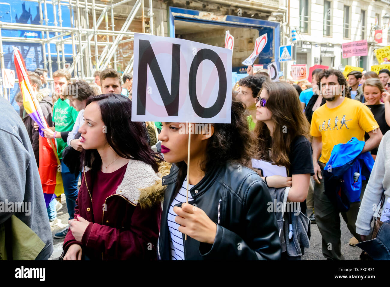 Group demonstration banners group education protest hi-res stock ...