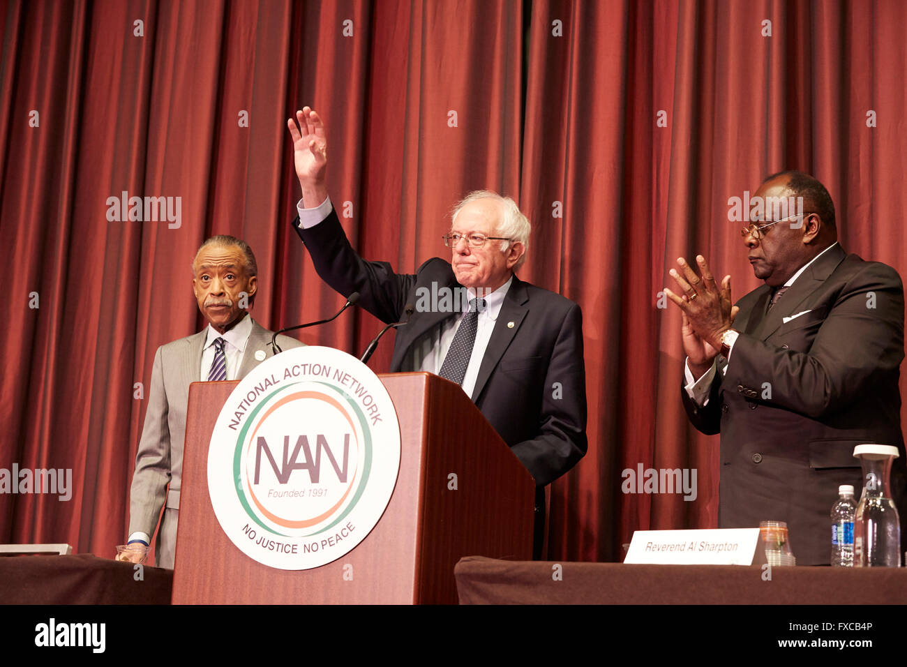 New York, USA. 14th April, 2016. Bernie Sanders speaks 14 April, New ...