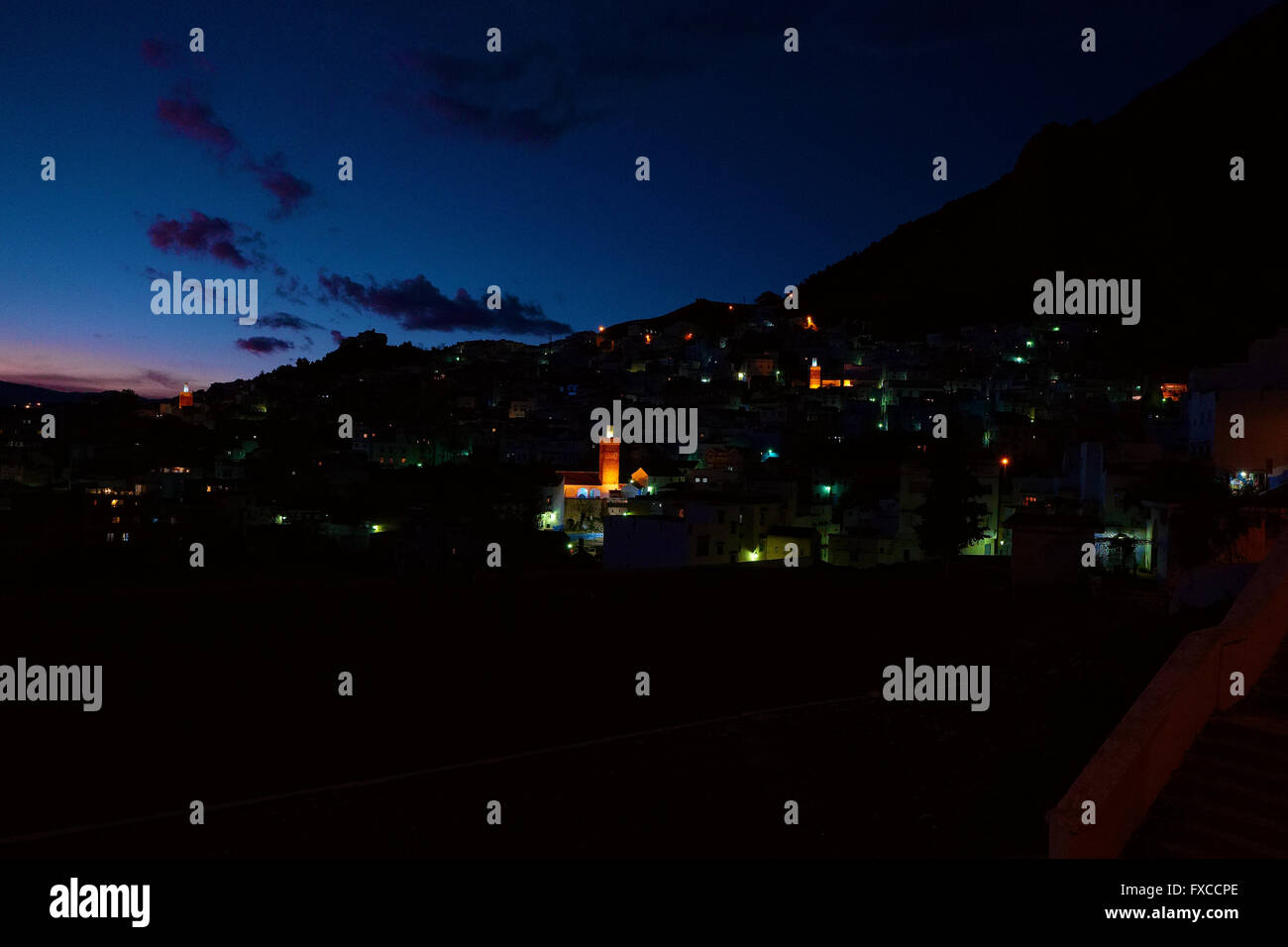 Chefchaouen at sunset hi-res stock photography and images - Alamy