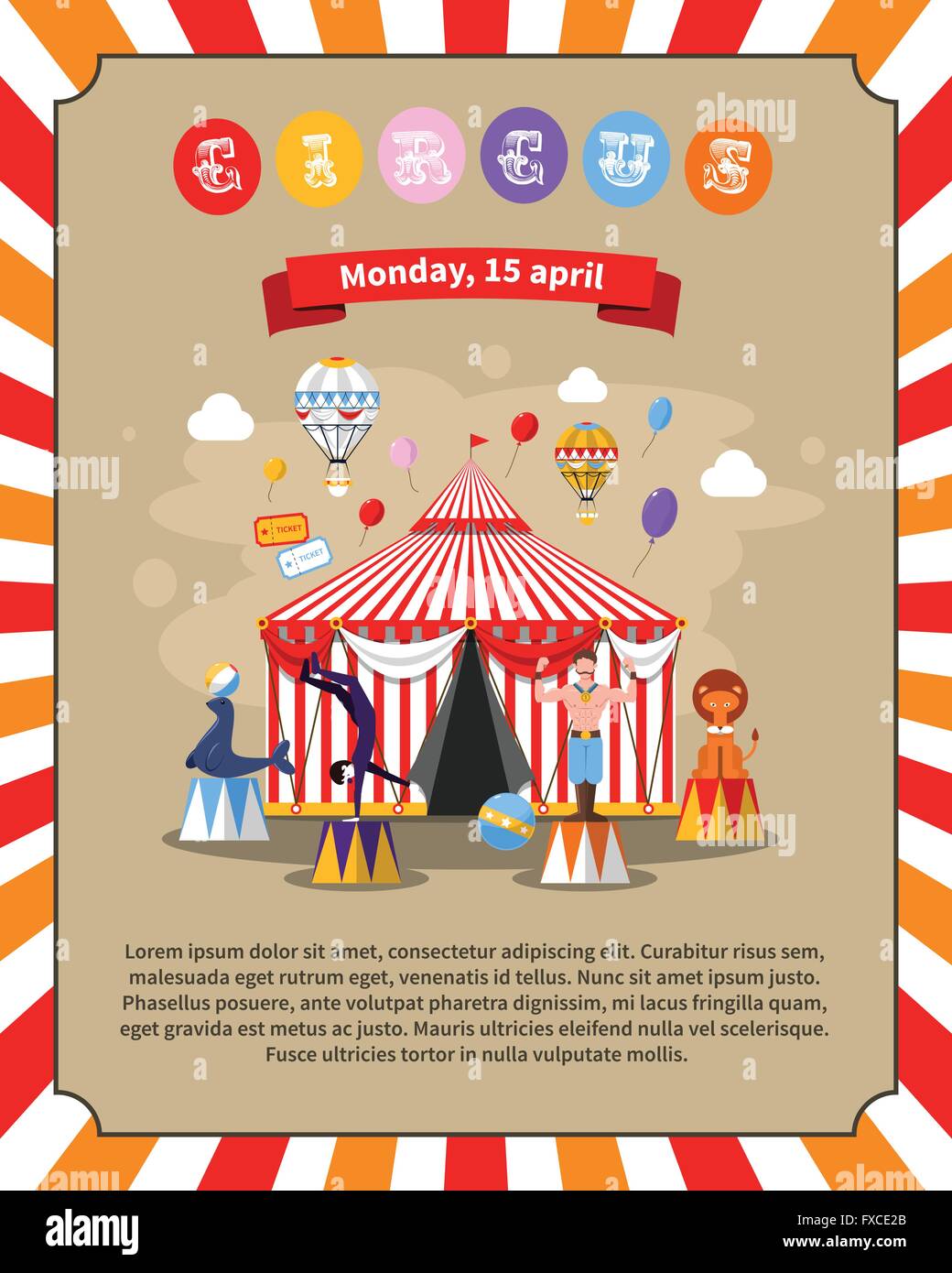 Circus Poster Illustration Stock Vector Image & Art - Alamy