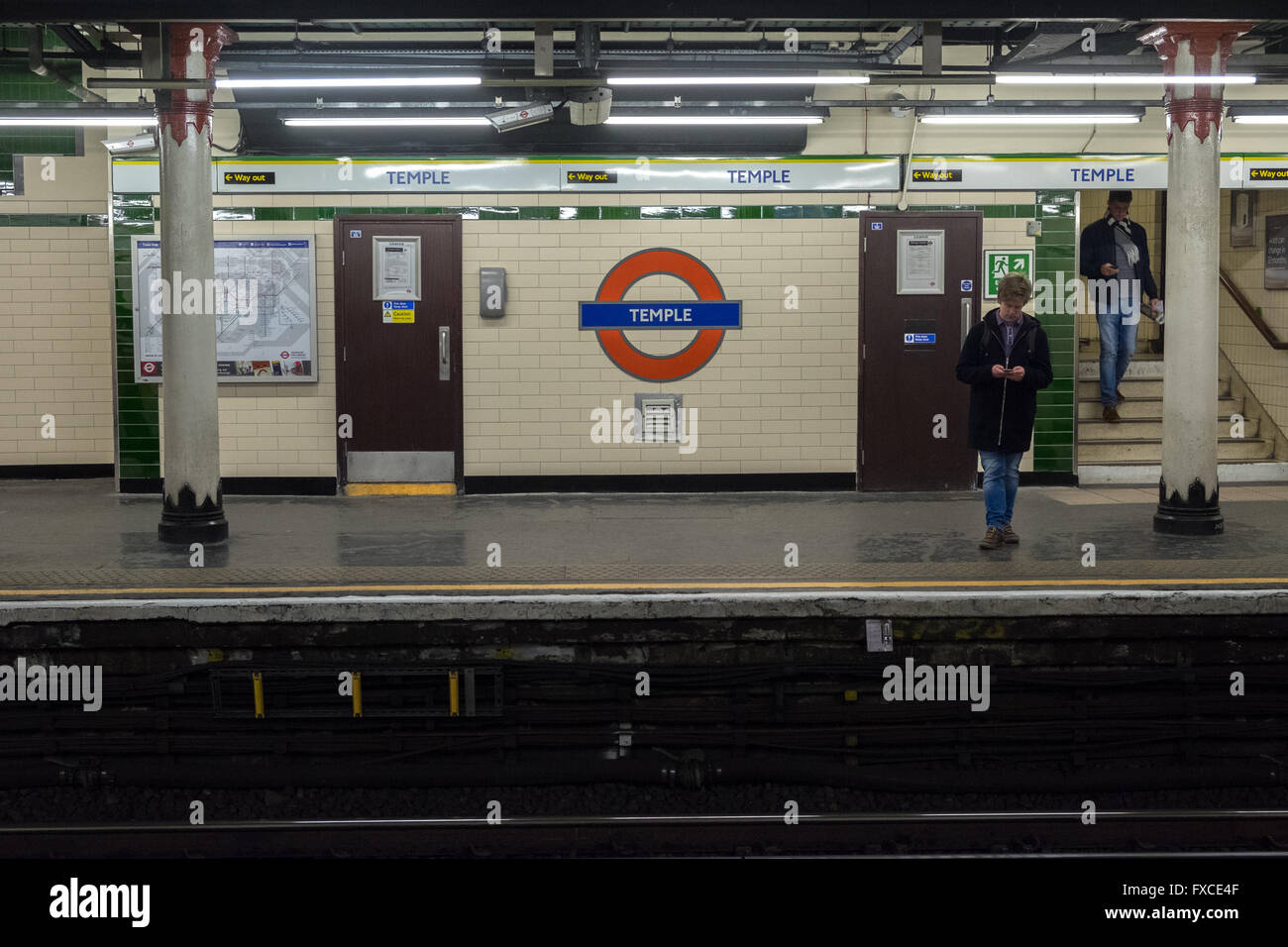 Temple Tube station in London, UK Stock Photo - Alamy