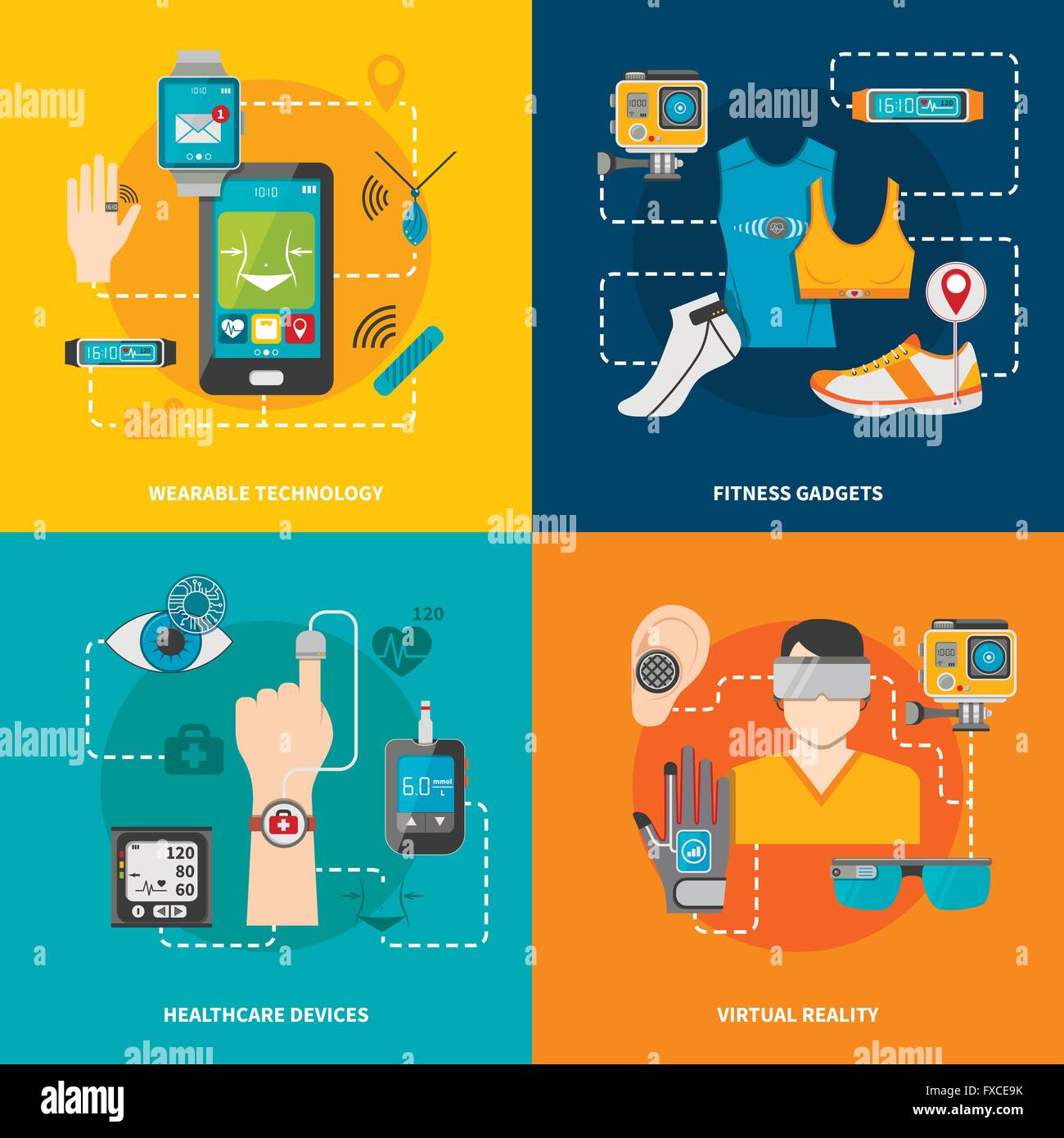 Smart sock Stock Vector Images - Alamy