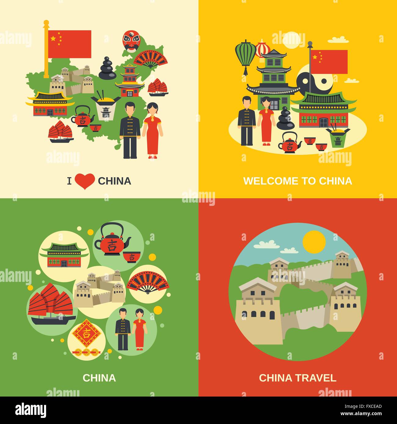 China tour guide Stock Vector Images - Alamy