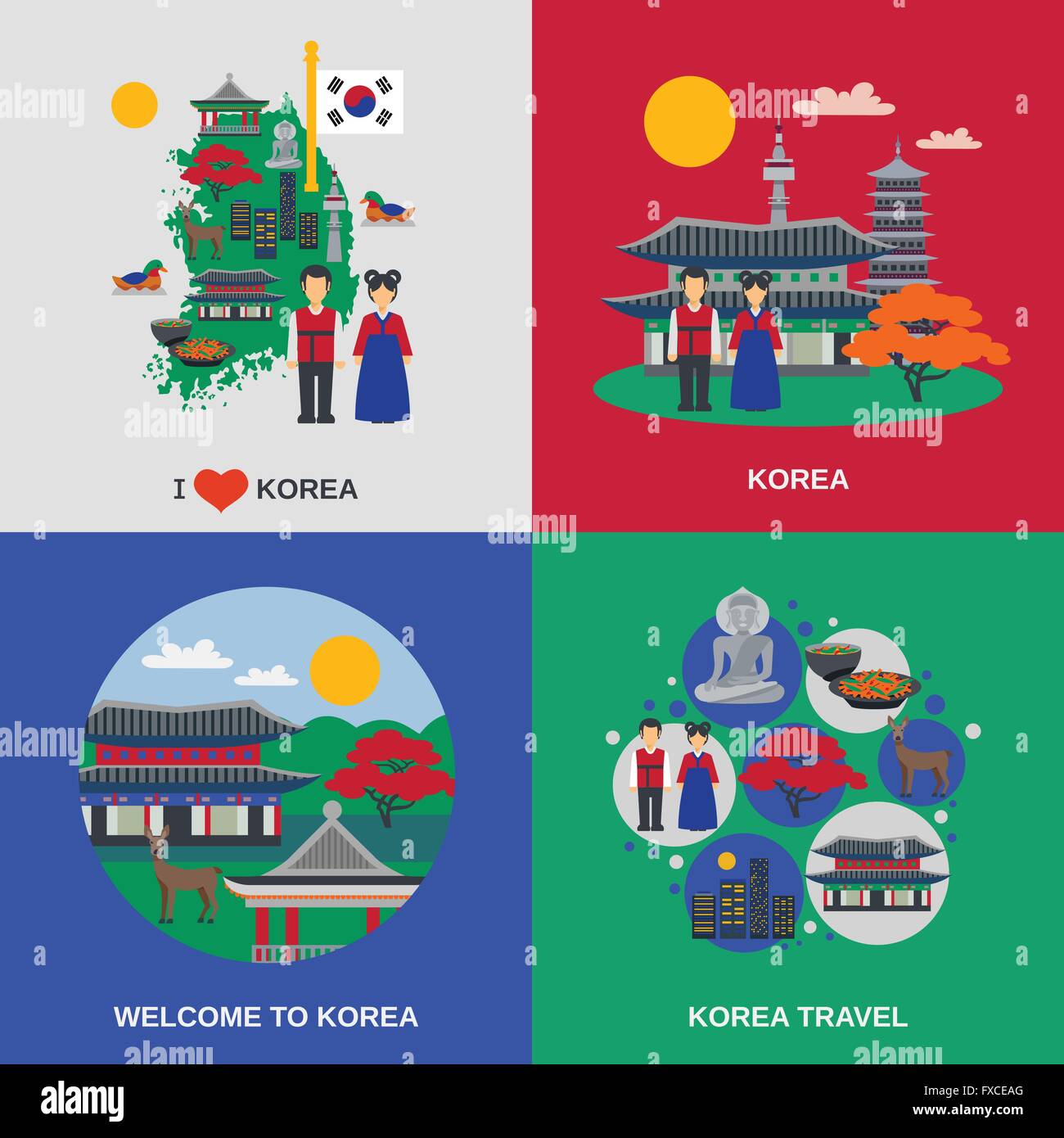 Network korean Stock Vector Images - Alamy