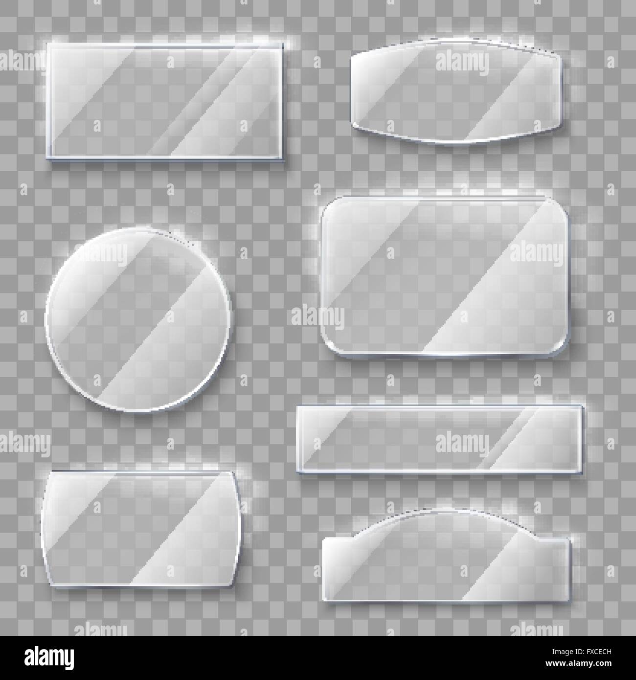 Transparent Glass Plates Stock Vector Image & Art - Alamy