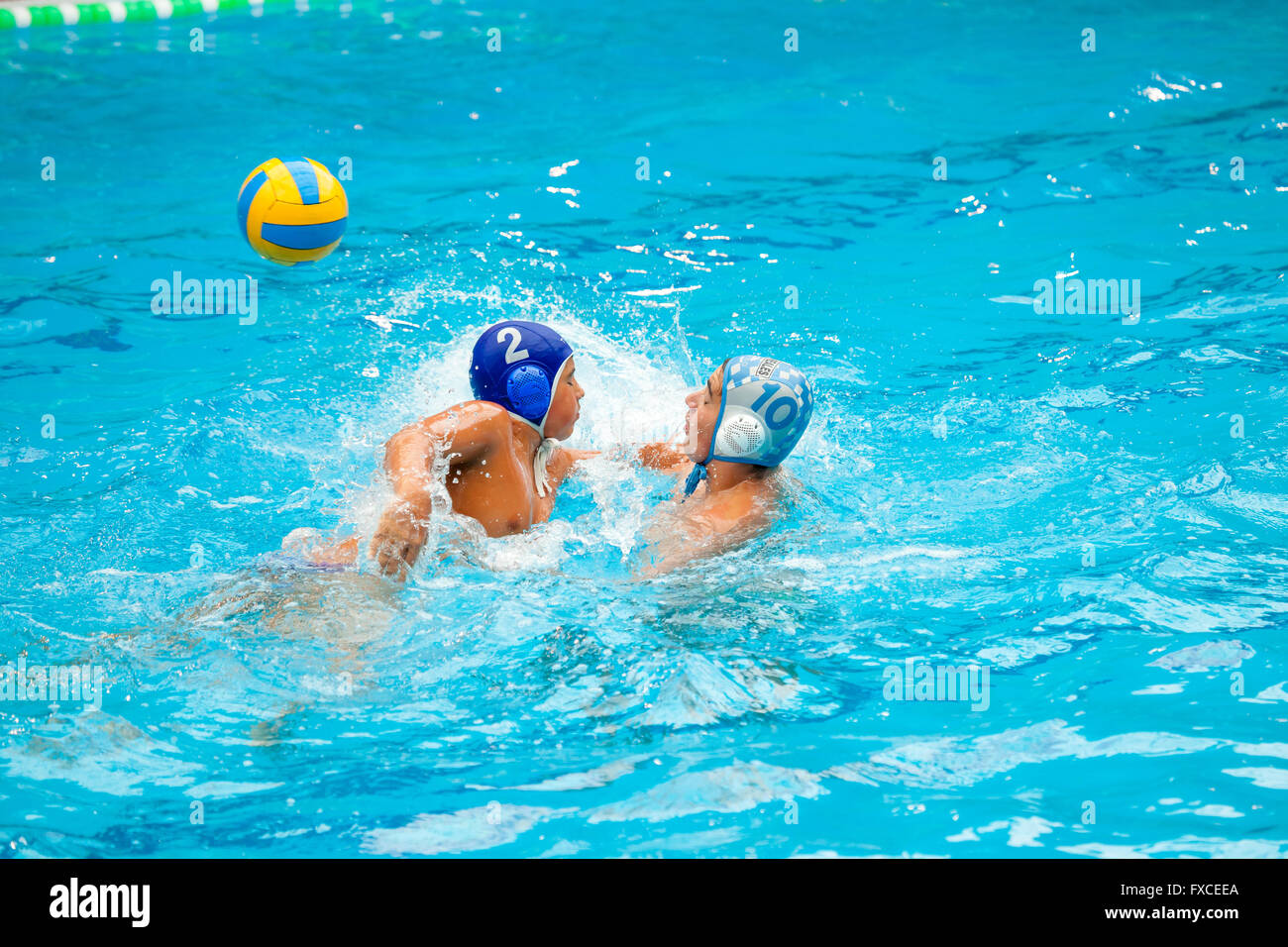 male water polo match Stock Photo - Alamy