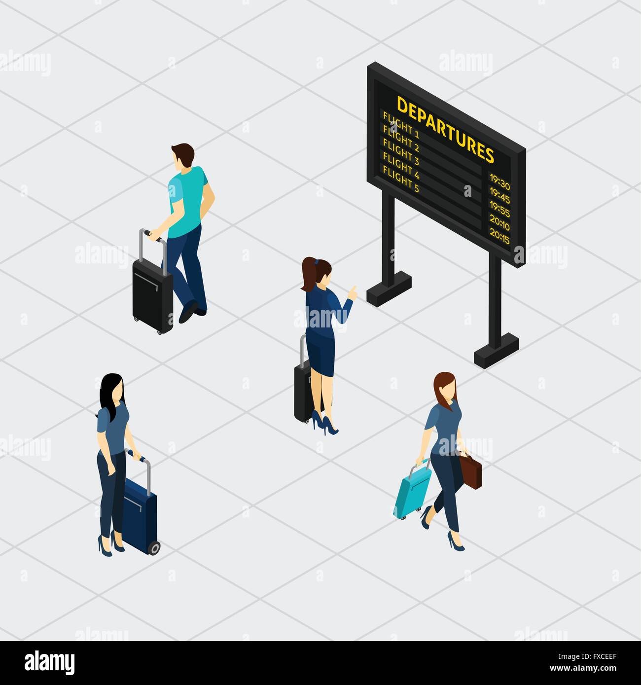 Flight information screen in airport Stock Vector Images - Alamy