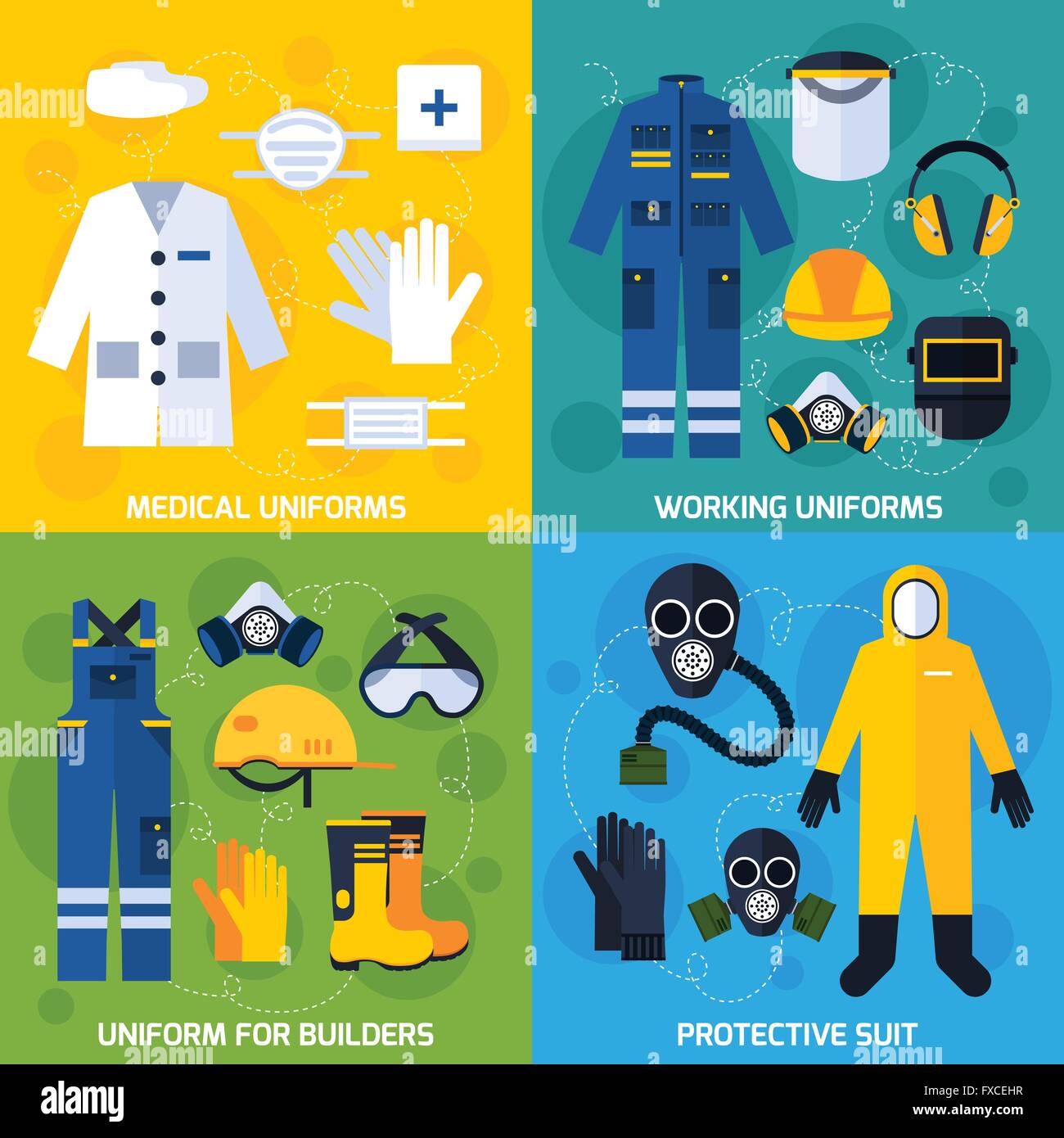 Work gloves isolated in Stock Vector Images - Alamy