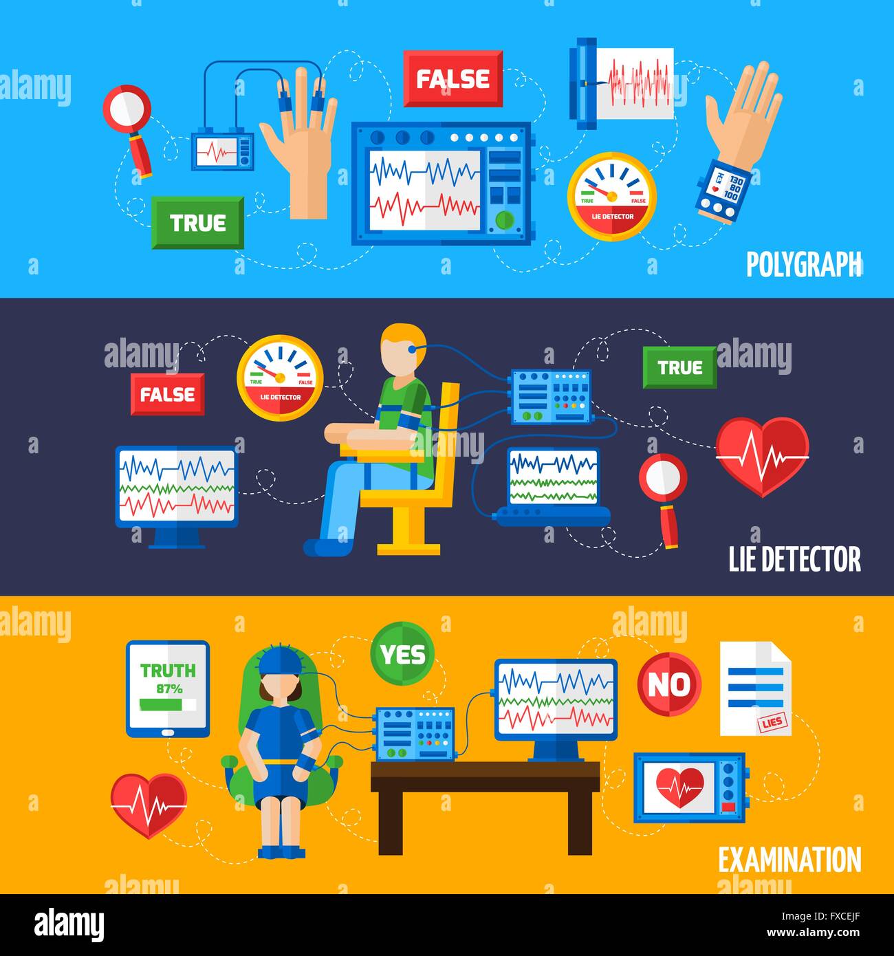 Lie detector Stock Vector Images - Alamy