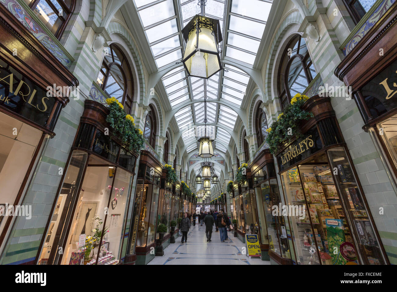 People in the Royal Arcade, designed by George Skipper, Norwich ...