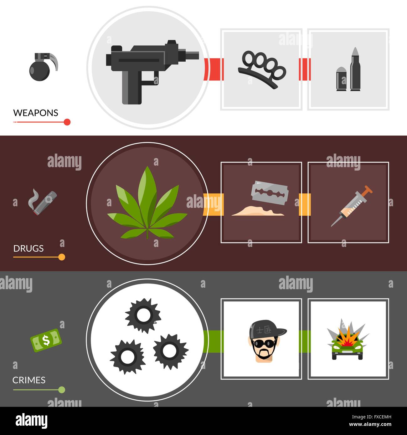 Horizontal Gangster Lifestyle Banners Stock Vector Image & Art - Alamy