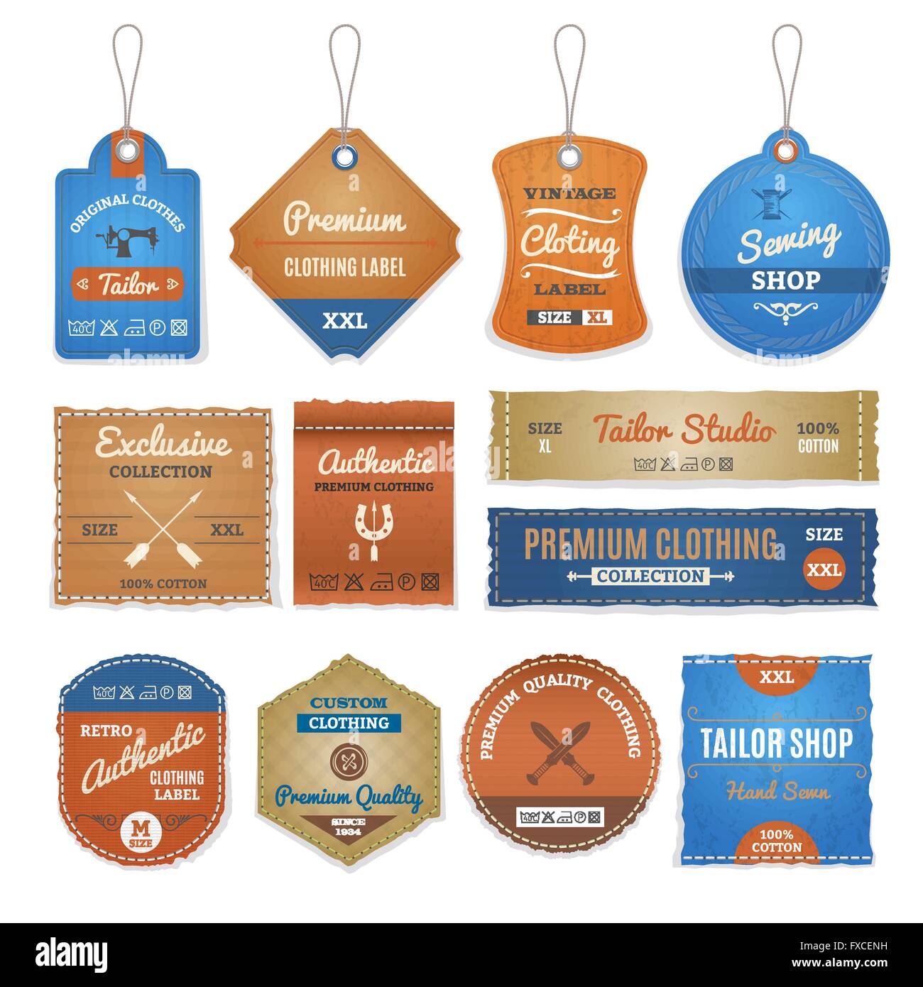 Clothes tags labels Stock Vector Images - Alamy