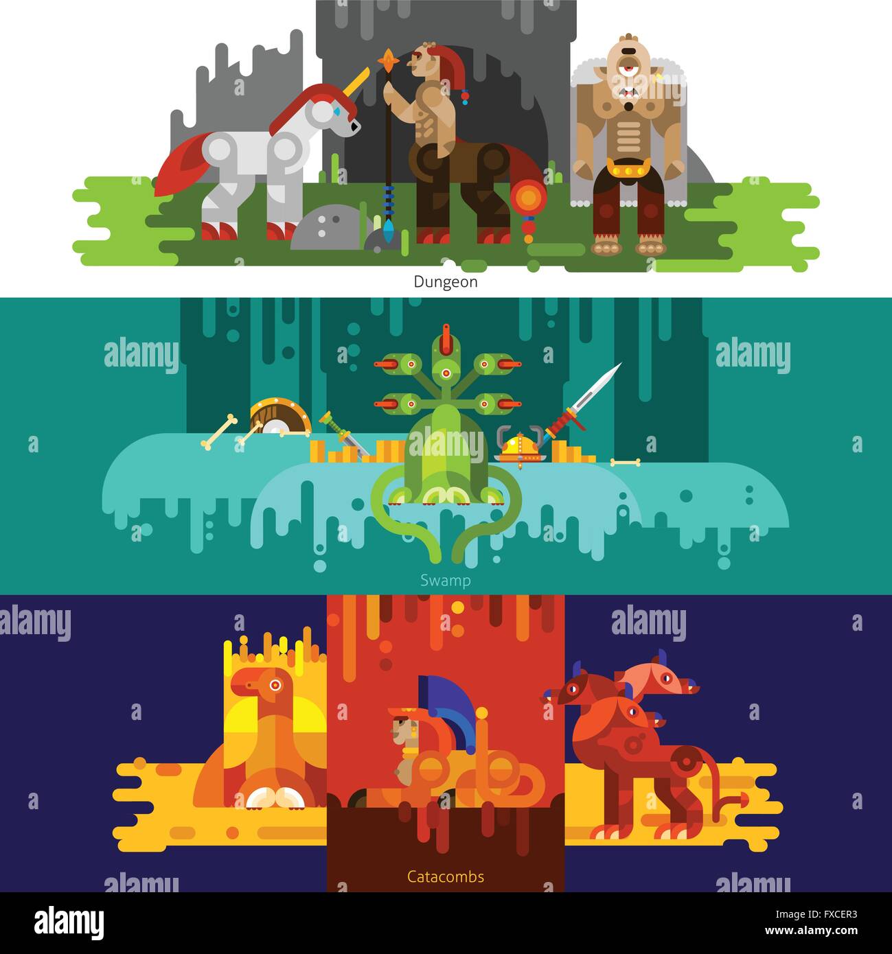 Magical creatures art Stock Vector Images - Alamy