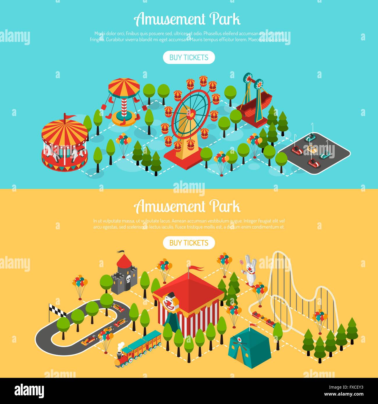 Fairground site Stock Vector Images - Alamy