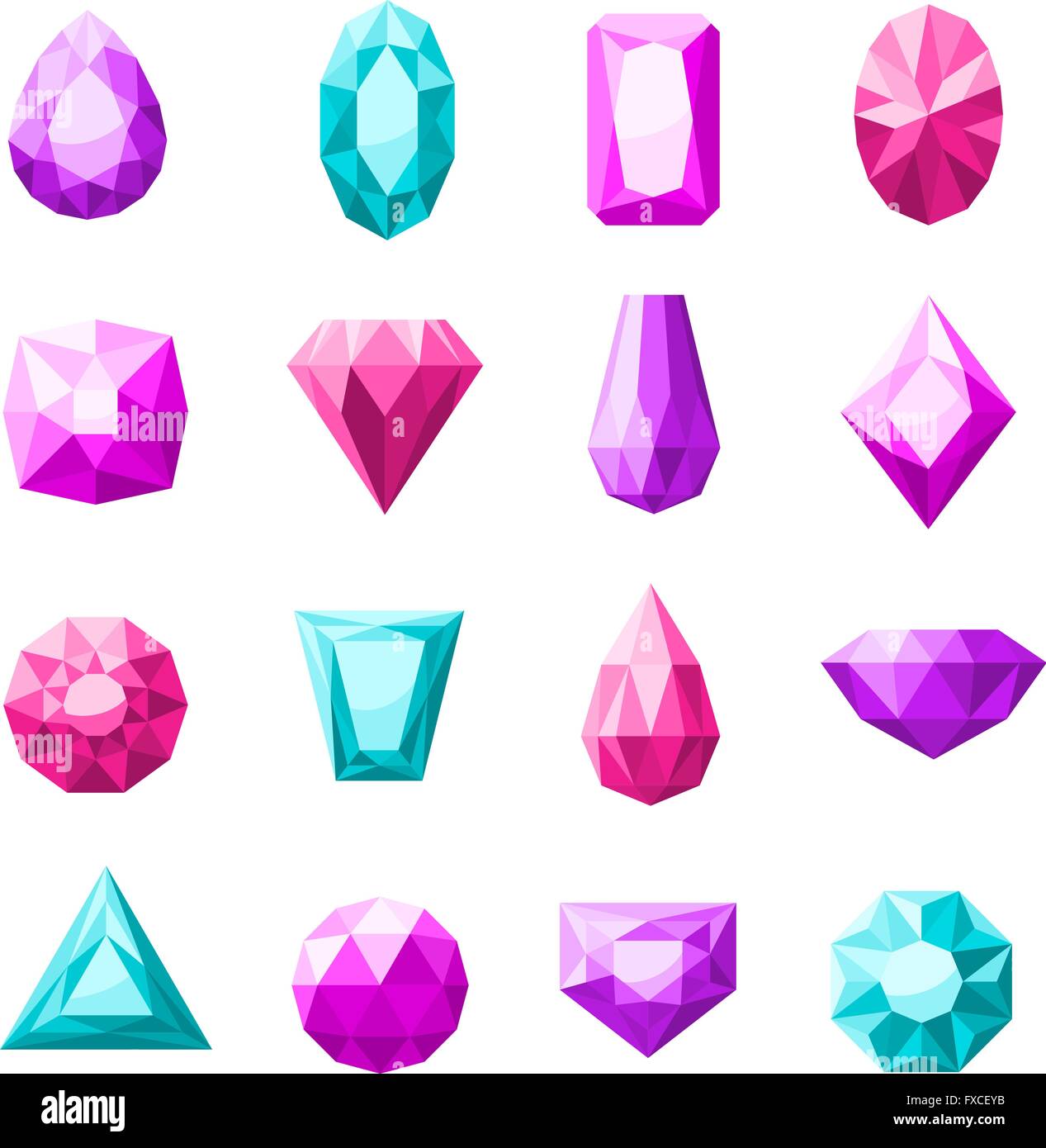 Different shape jewels isolated hi-res stock photography and images - Alamy